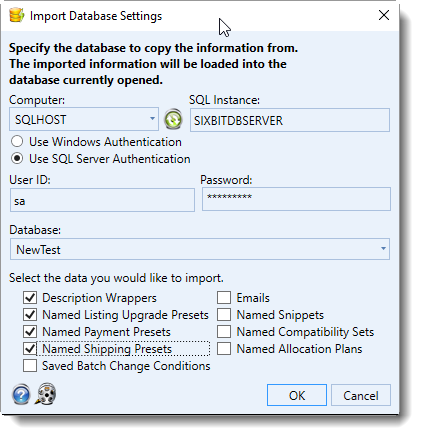 Importing from an Existing SixBit Database